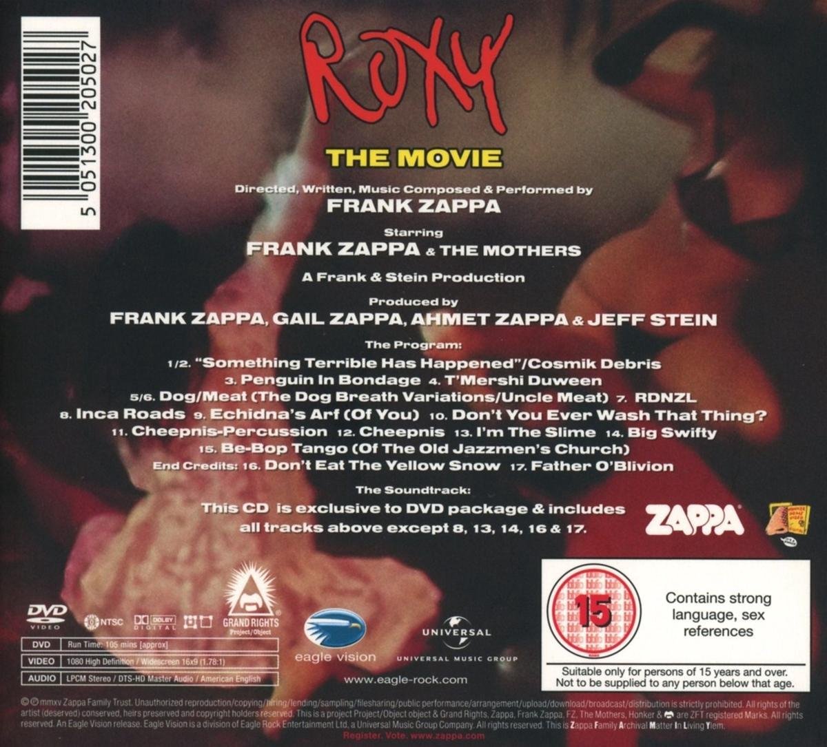 Roxy - The Movie, Frank Zappa & The Mothers | CD (album) | Muziek | bol.com