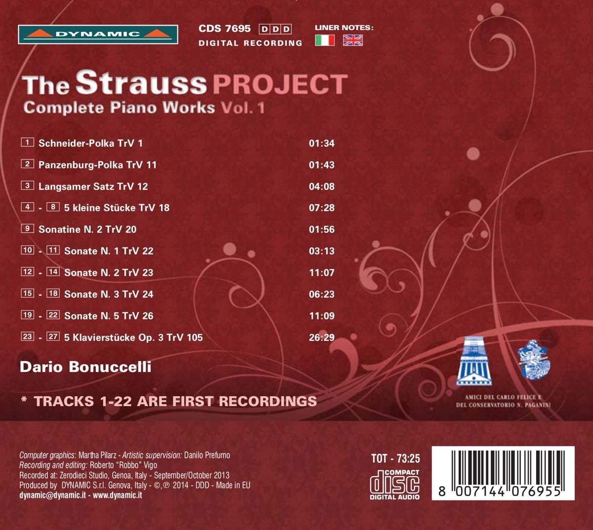 Dario Bonuccelli - The Richard Strauss Project : Complete Piano Works ...