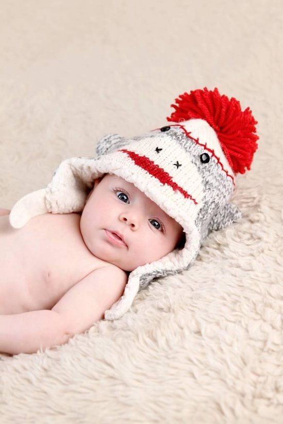 Knitwits animal hats Cute Sock Monkey muts | bol.com