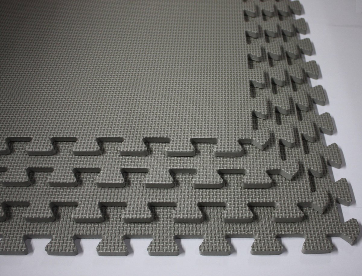 Puzzelmatten 4 stuks 60 x 60 x 1.2 cm met afwerkingsrand | bol.com