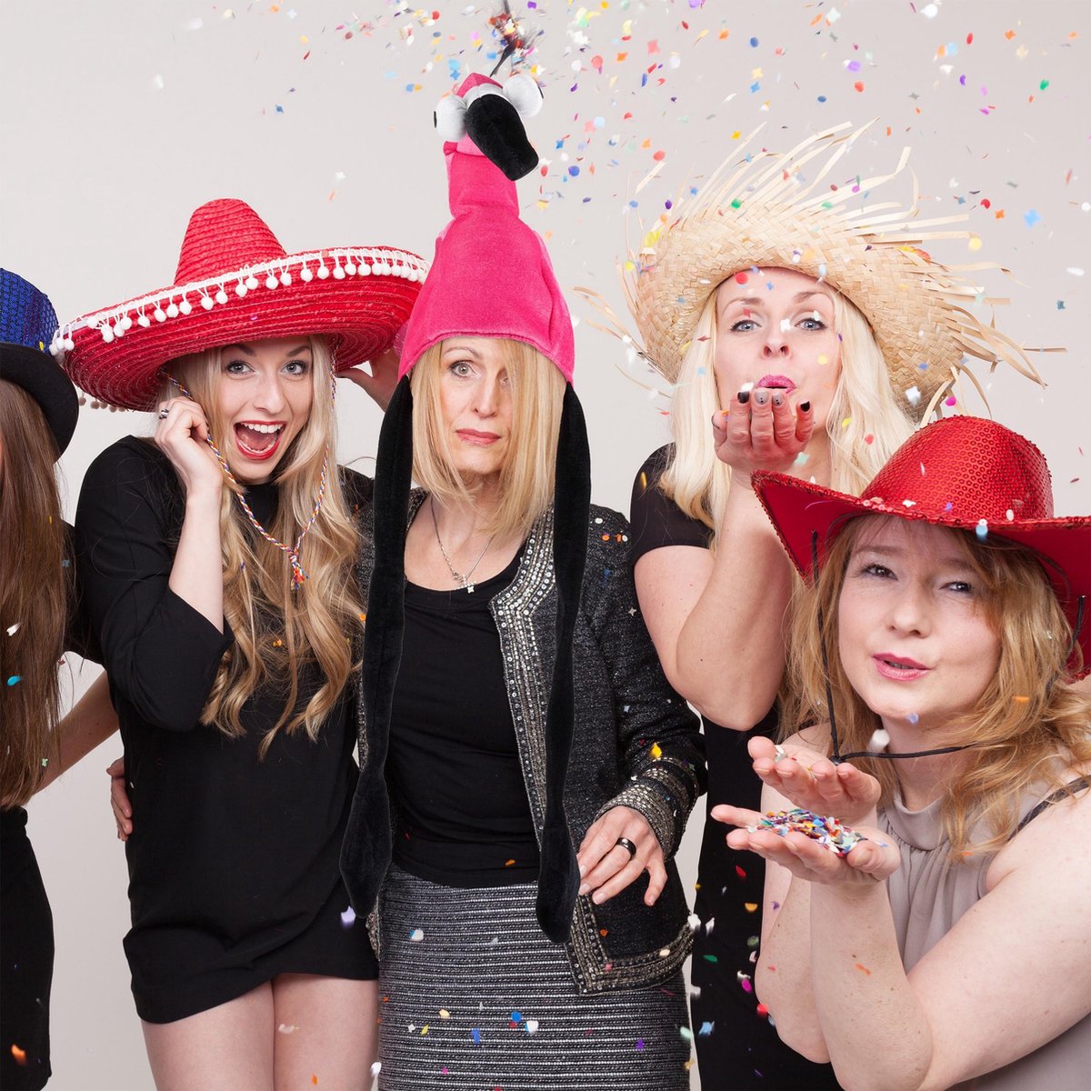 relaxdays 3 x flamingo muts - carnavalsmuts - skimuts - feestmuts ...