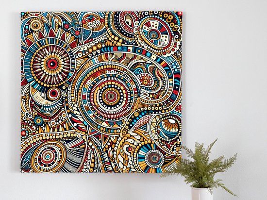 Doodle aboriginal schilderij | Aboriginal-inspired doodle masterpiece ...