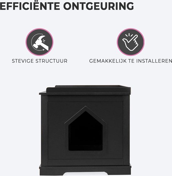 Houten Kattenhuis - Katten Bench - Kattenbed - Katten hok - 75x53x52cm ...