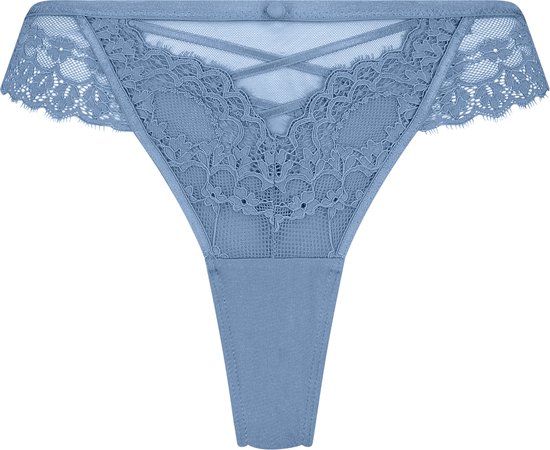 Hunkemöller Dames Lingerie String Daisy - Blauw - maat M | bol