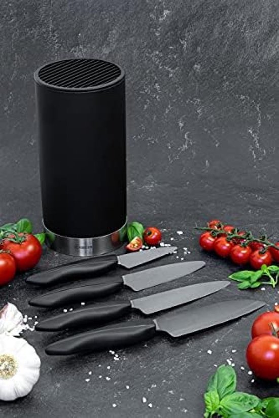 Keramische messenset met SHIN BLACK schilmes, universeel mes en santoku ...