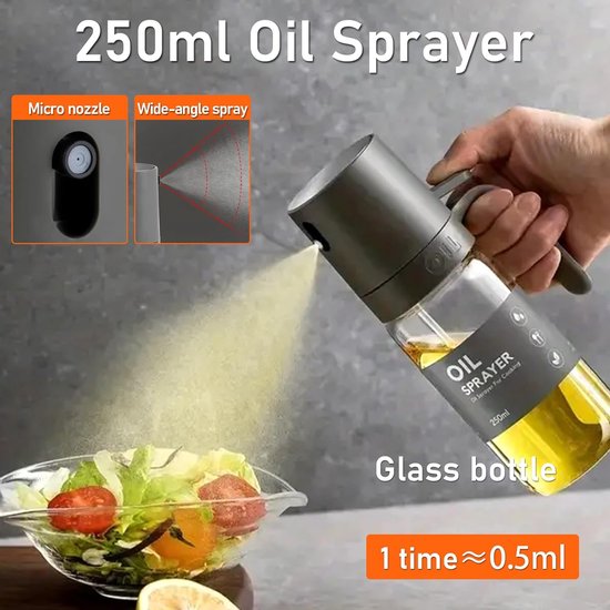 olie spray fles Oliesproeier om te koken, 250 ml oliesproeifles en ...