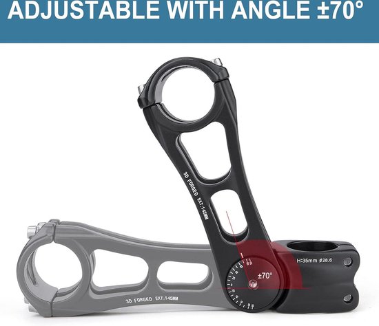 Verstelbare MTB Stuurpen 318 mm 85 Graden - Fiets Stuurverhoger ...