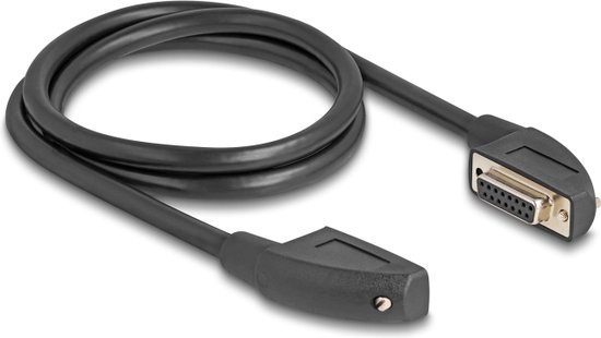 Delock Serial Cable D-Sub 15 female with screw 90° right angled to D ...