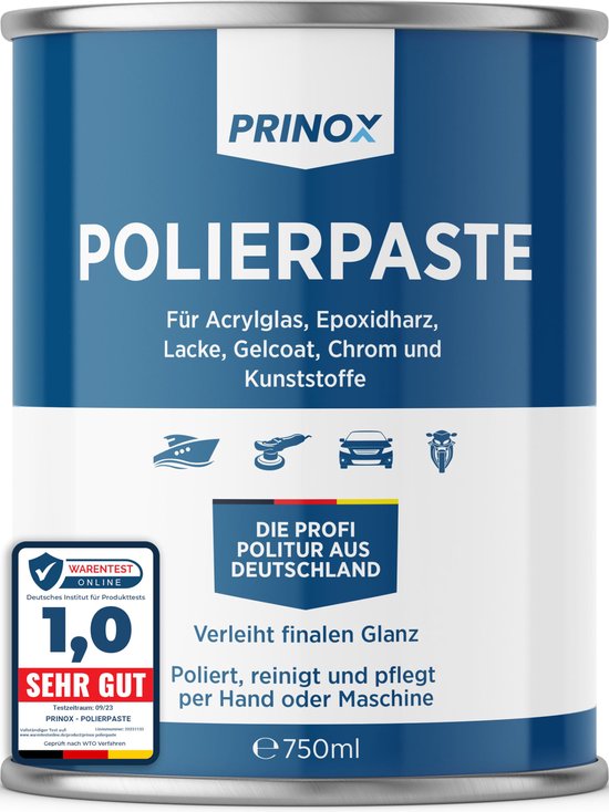 Prinox® 750 ml Polijstpasta Auto - Polijst pasta voor Acrylglas ...