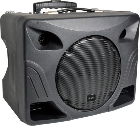 Qtx DELTA-200 draagbare Bluetooth PA Luidspreker Box Accu USB/SD opname ...