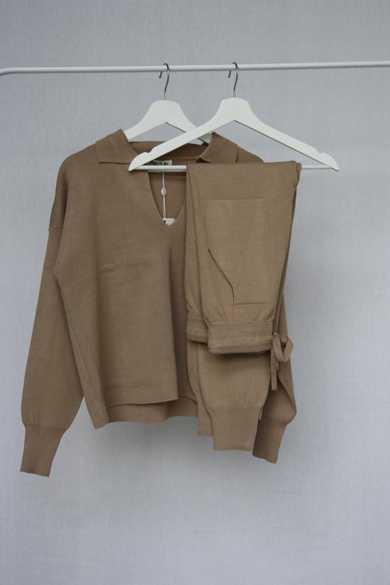 Lounge We Are - Polo Luxe Huispak Dames - Beige | bol