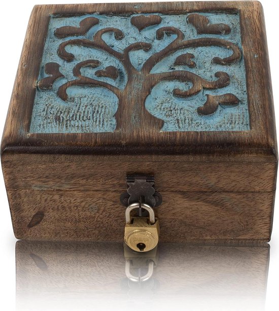 Handgemaakte Decoratieve Houten Sieraden Doos - Grote Verjaardagscadeau ...