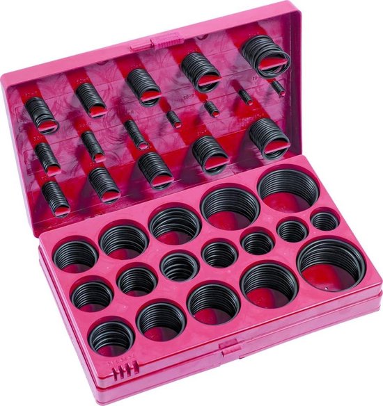 Assortiment O-ringen - Set van 407 stuks - SAE 407-delig | bol