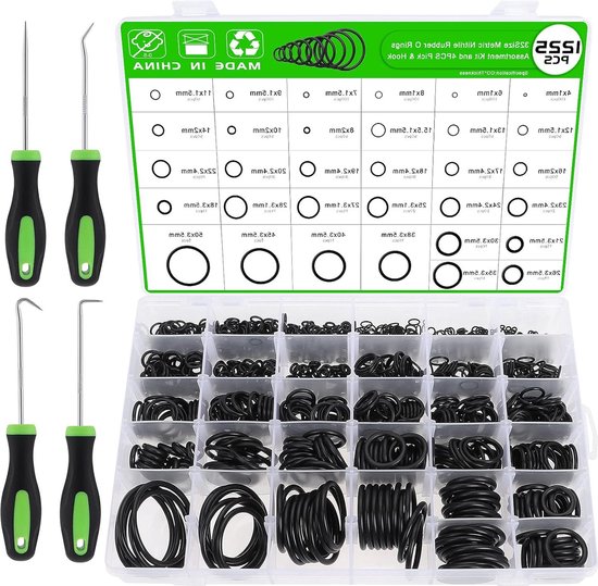 32 maten afdichtingsringen set O-ringen assortiment nitrilrubber ...