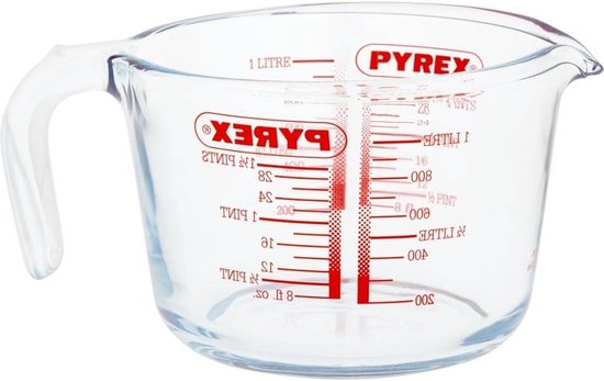 Maatbeker 1 liter - Pyrex 29160 PIREX Graduated Size Keukenhouder ...