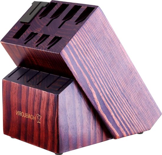 Keukenmessenset - messenblok hout - messenhouder met geïntegreerde ...