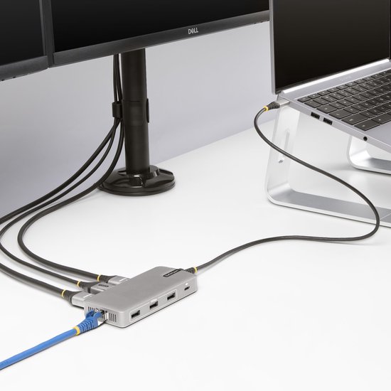 StarTech.com USB-C Triple Monitor Multiport Adapter, Dual 4K 60Hz + 4K ...