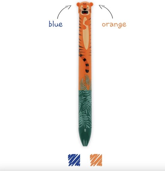 TWO-COLOUR BALLPOINT PEN - CLICK&CLACK - TIGER | bol