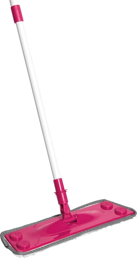 All in One Flat Head Mop with Extendable Handle - Fluffy Scrubbing ...