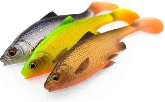 Savage Gear - 3D LB Roach Paddletail | Firetiger | 7.5cm | 5g | 4 Stuks - Fire Tiger | bol