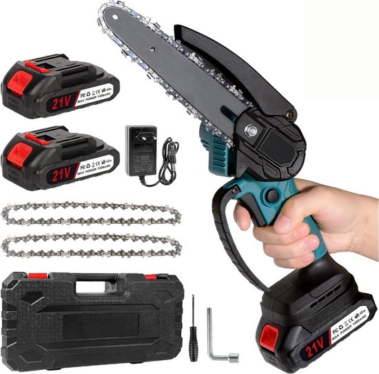 Mini Kettingzaag met Accu - Elektrische Snoeizaag - Handzaag voor Hout ...