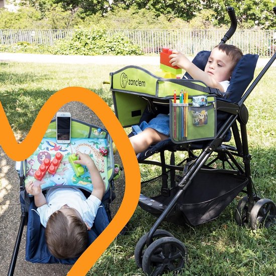 Reistafel voor kinderen met USB X-tablethouder - draagbaar speelbakje ...