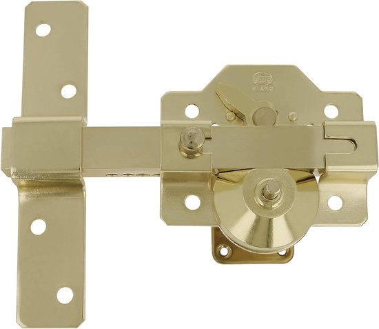 Deurgrendel met openingsknop en vergrendelingshendel - Stalen ...