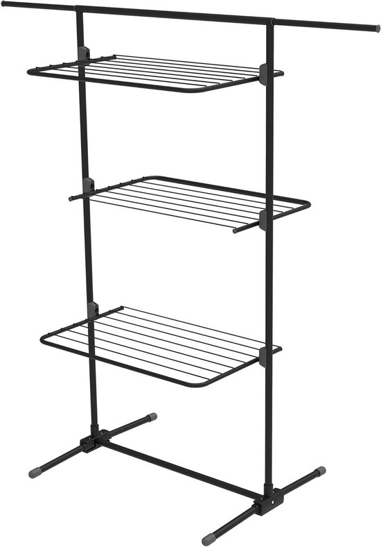 Triple+ Black Droogrek - Uitklapbare Planken - 70 x 58 x 137 cm - 16m ...