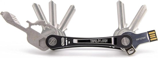 Compact Pocket Key Organizer - Slimme sleutelhanger met USB en ...