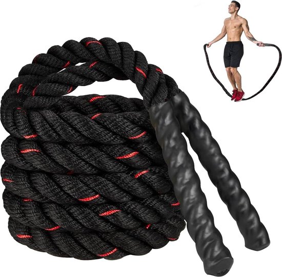 Fitness springtouw met gewichten 1.3 kg - volwassenen, touwspringen ...