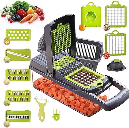 Vegetable Mandolin Slicer - Professional 12 in 1 Vegetable Chopper ...