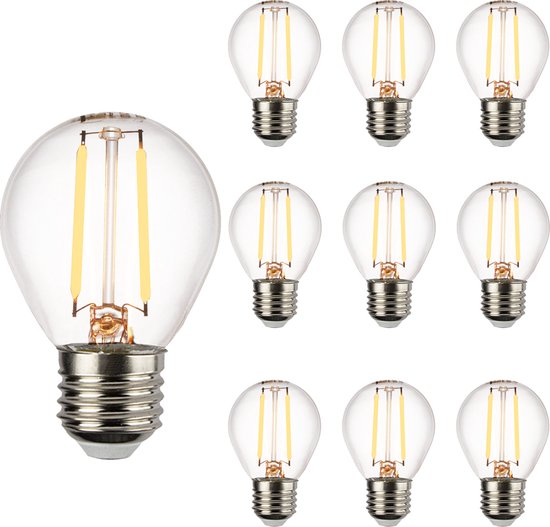 Voordeelpak | 10 stuks | LED Filament lamp 1W G45 E27 - 2000K | bol