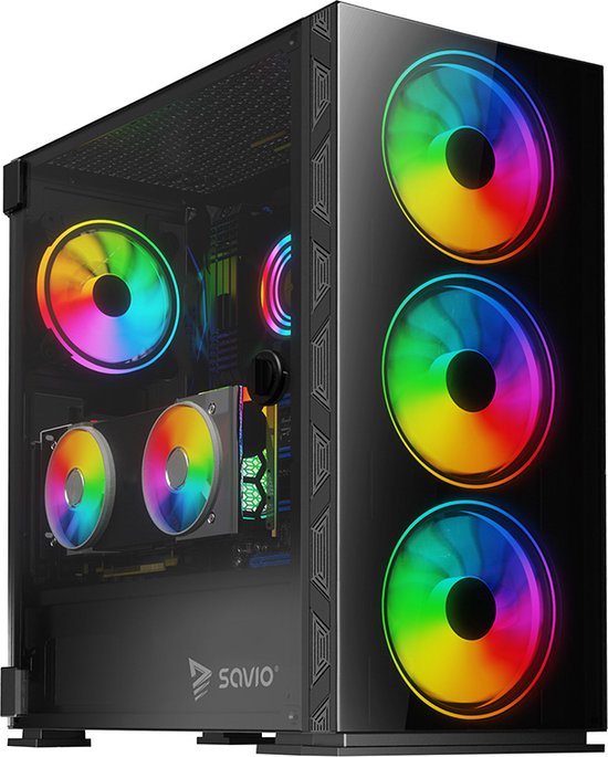 SAVIO PC Case Prime X1 ARGB Glass Black | bol