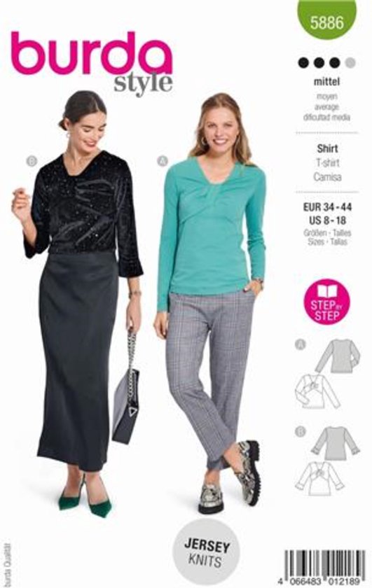Burda nr.5886 maat 34 - 44 | bol
