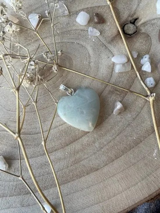 Ruben Robijn Amazoniet hart hanger 20 mm | bol