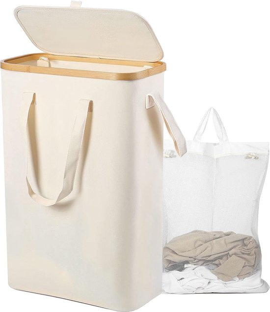 Luxe Wassorteerder - Wasmand 2 Vakken - Wasmand met Deksel - Wasmanden ...