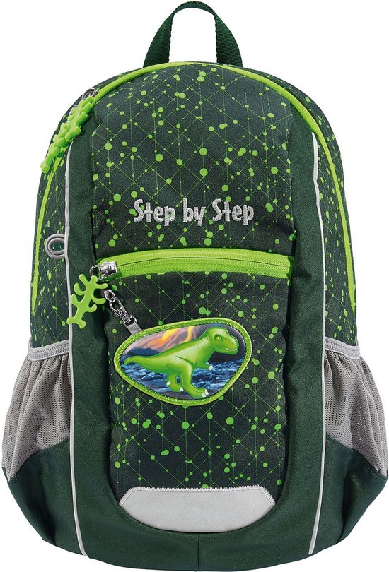 Step by Step Rugzak Kiga Maxi Backpack 10L Dino Nilo Donkergroen | bol