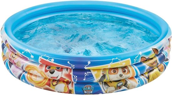 Paw Patrol paddling pool inflatable 100 x 23 cm 3-ring pool fur friends ...