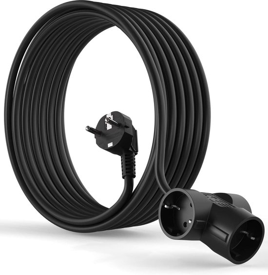 MutecPower 5 meter Schuko verlengkabel - 3-voudige stopcontacten - 90 ...
