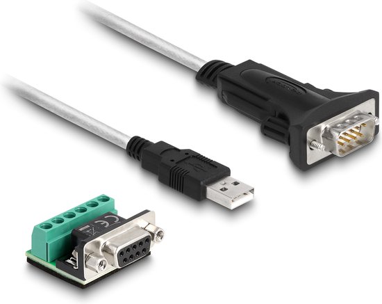 Delock Adapter USB 2.0 Type-A to 1 x Serial RS-422/485 male with 6 pin terminal block... | bol