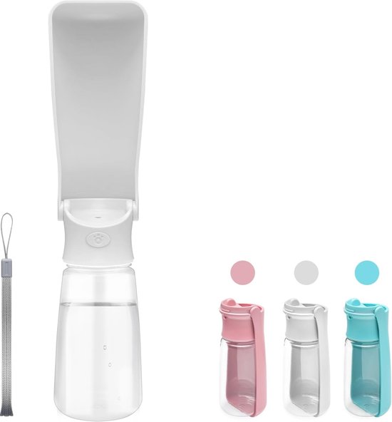 Waterfles voor honden, 550 ml, opvouwbare hondendrinkfles, draagbare ...
