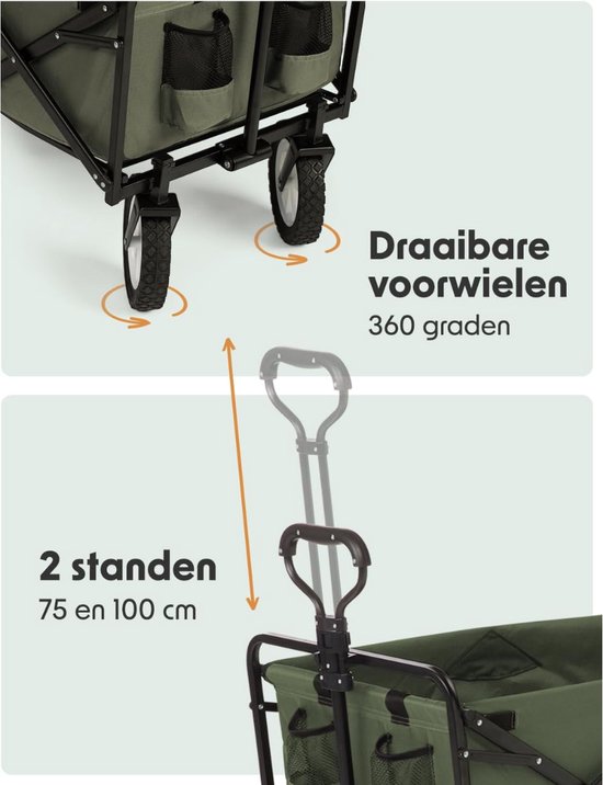 Equivera Bolderkar - Opvouwbare Bolderkar - Bolderwagen - Draaibare ...