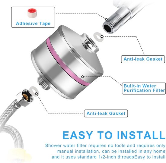 Douche-waterfilter, hoge filtratienauwkeurigheid, douchekopfilter ...