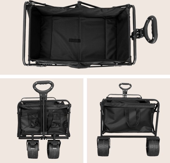 Homiefy opvouwbare bolderkar XL met offroad wielen - 100kg draaggewicht ...