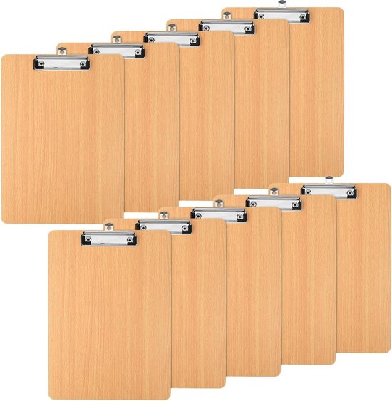 Klembord van hout - 10 stuks harde map met pincet - menukaart ...