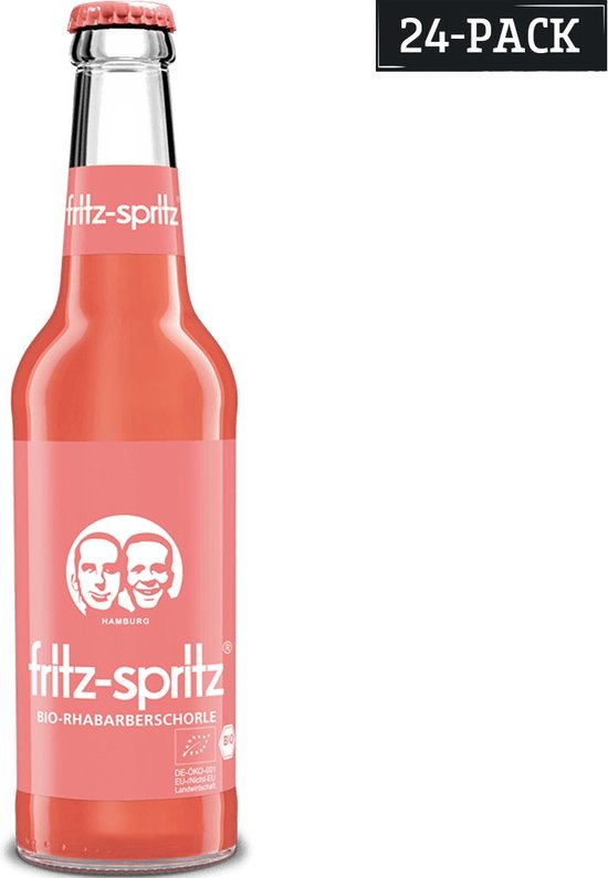 Fritz-spritz bio-rabarber fles 33cl - 24-pack | bol