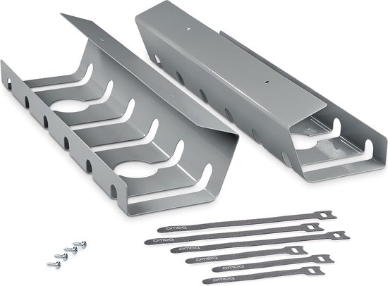 Desk Cable Tray for Easy Assembly Under Table - Set of 2 - with 6 x ...