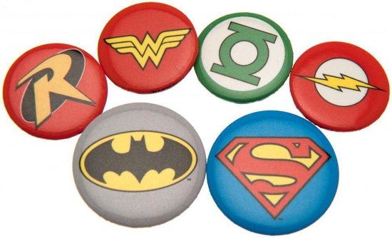 DC Comics Pin Badges 6-Pack Logos | bol.com
