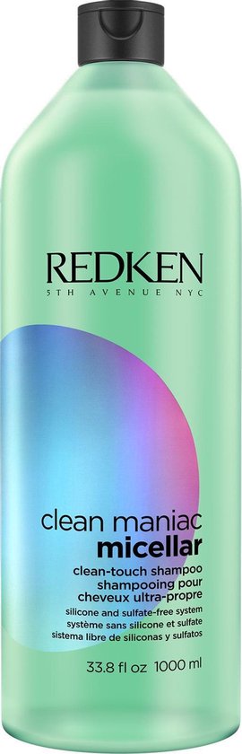 Redken - Clean Maniac - Micellair Clean-Touch Shampoo - 1000 ml | bol