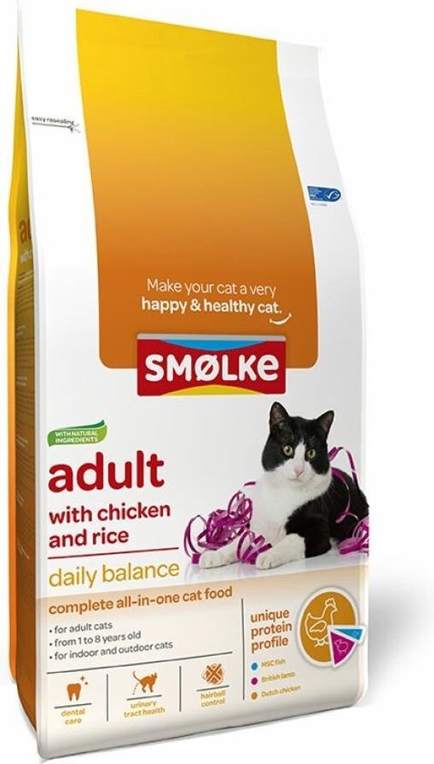 Smolke Kattenvoer Adult Kip 10 kg | bol.com